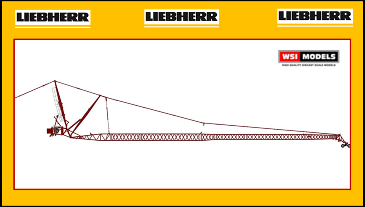 1/50 WSI Liebherr LTM 1500 / 1650 / 1750 Mobile Crane JIB in RED - IN ...