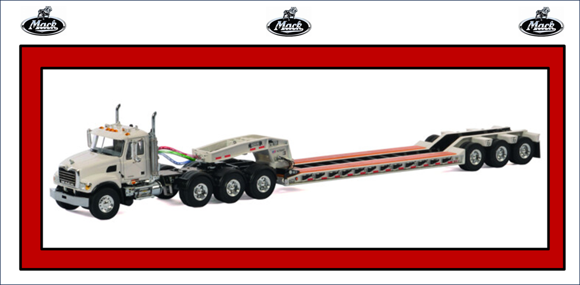 1/50 MACK GRANITE w 3 AXLE LOWBOY – True-Scale Collectibles