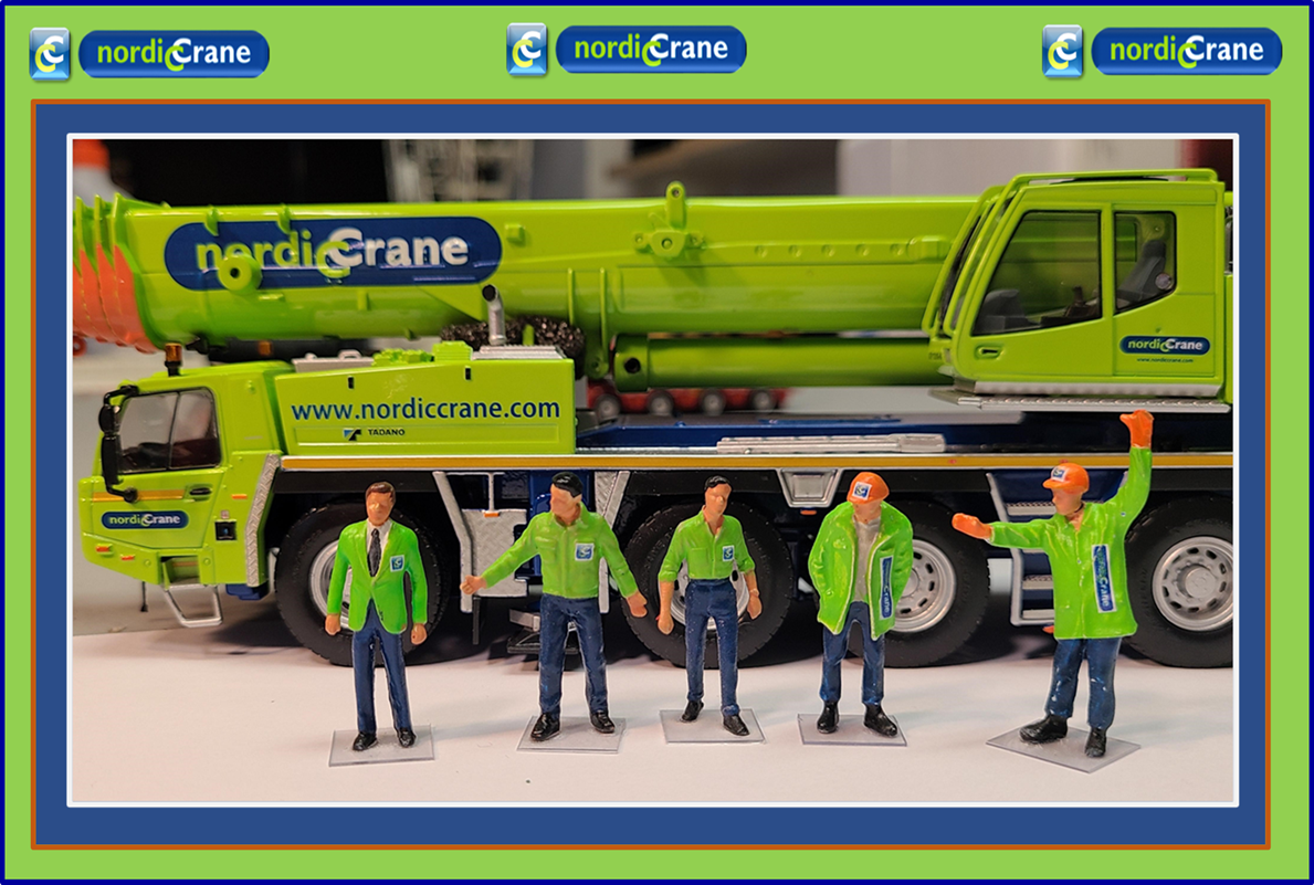 1/50 NORDIC CRANE Figure Set (5) - custom Exec / Mechanics / Construct ...