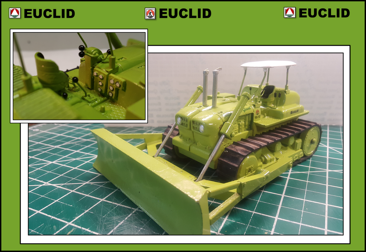 CUSTOM EUCLID Corgi TC-12 Bulldozer in "Terex Green" Colors – True ...