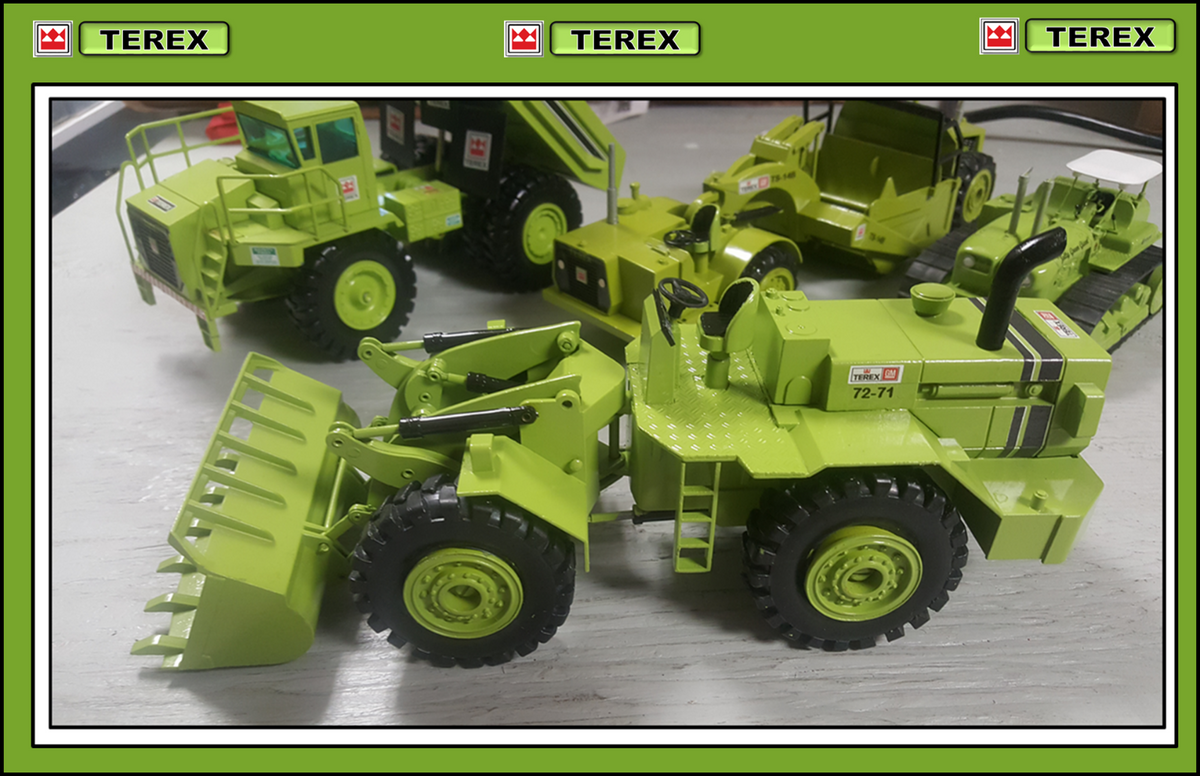 1/40 GESCHA "TEREX 72-71" Loader w "Custom Open Cabin" in "TEREX GREEN ...