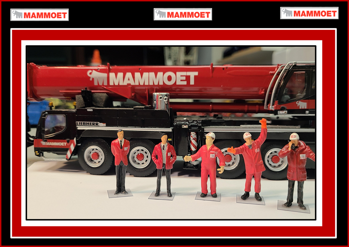 1/50 MAMMOET GEN II Figure Set (5) - authentic Paint Colors and Logos ...